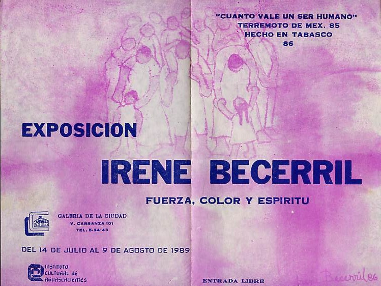 Archivo Colectivo: 1989-07-14 /// Fuerza, color y Espiritu /// Irene Becerril_Galeria de la ciudad