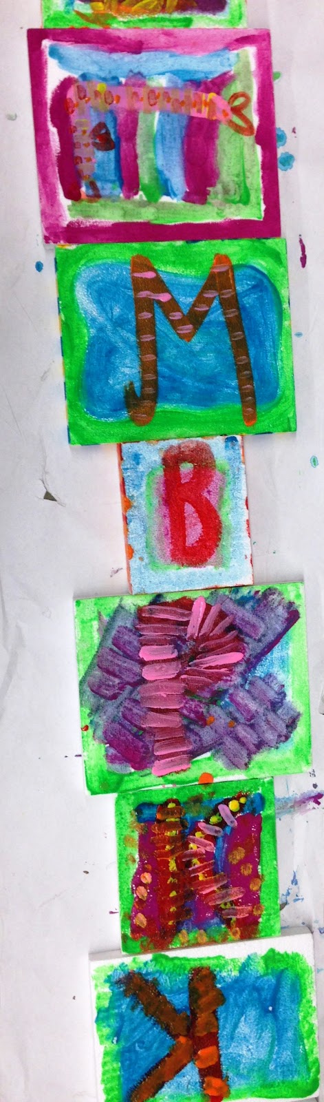 The Kreative Klassroom: 1st Grade Letter Paintings