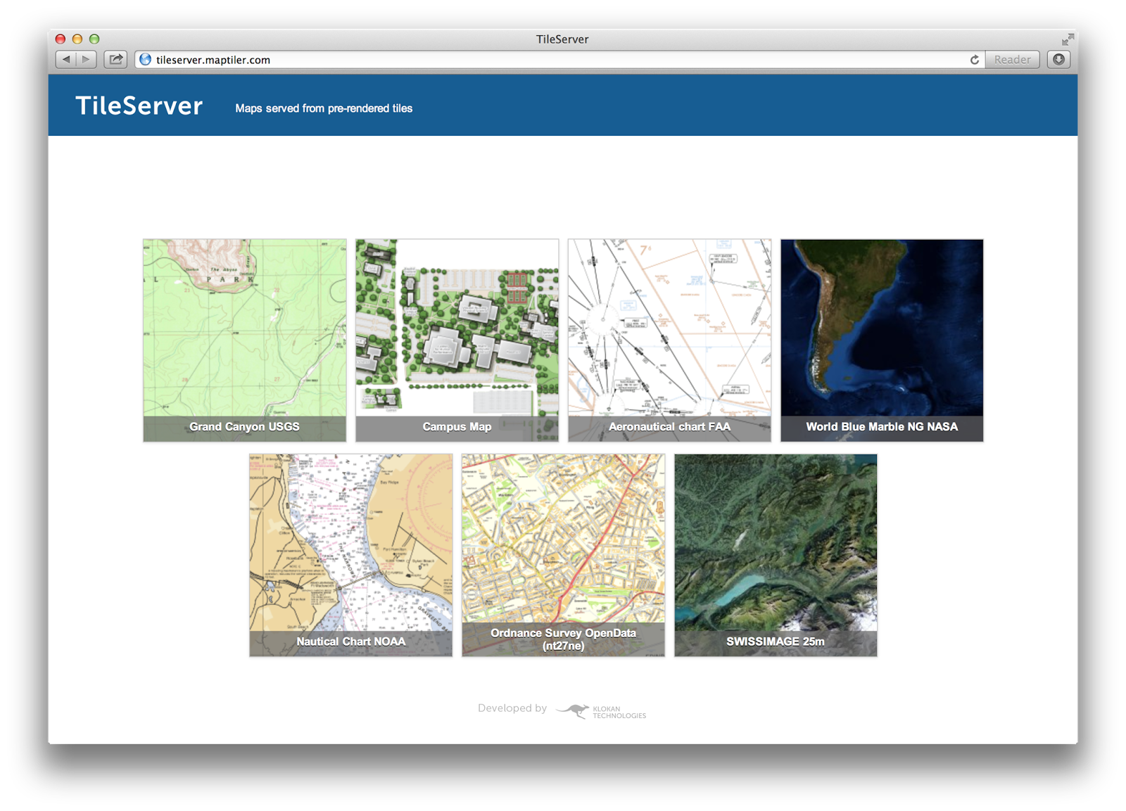 KlokanTech DEV: TileServer: WMTS from map tiles and MBTiles