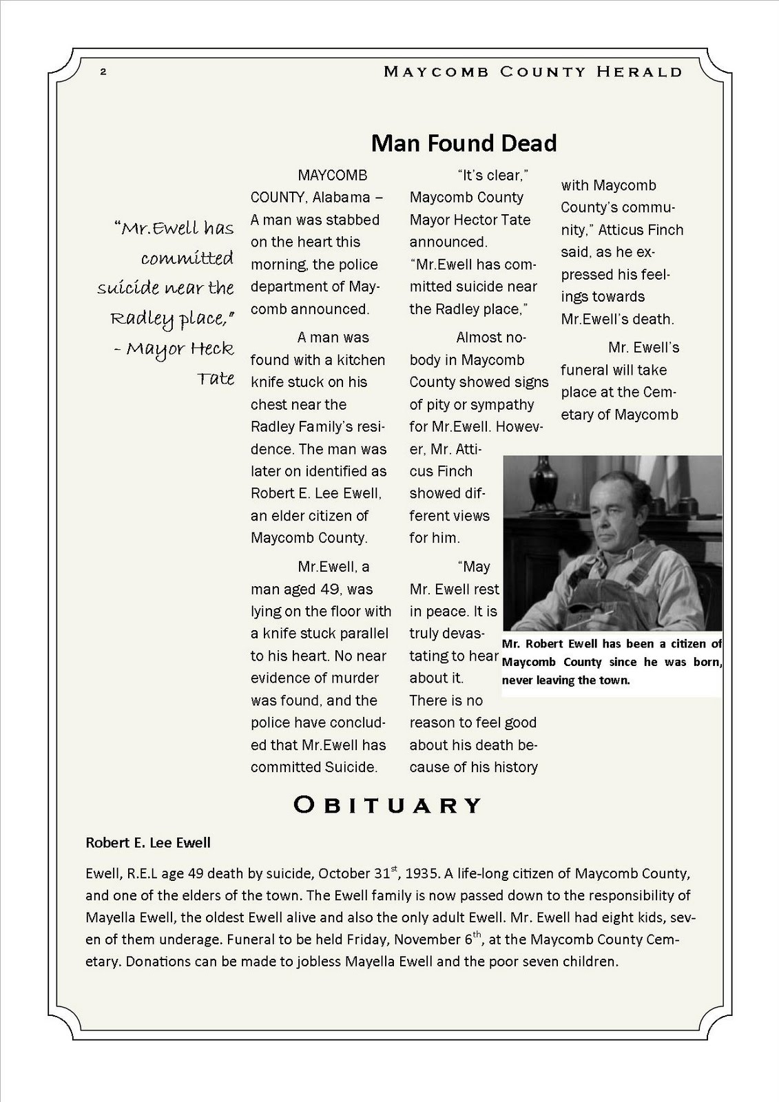 Kun Hee Yeo: Maycomb County Herald