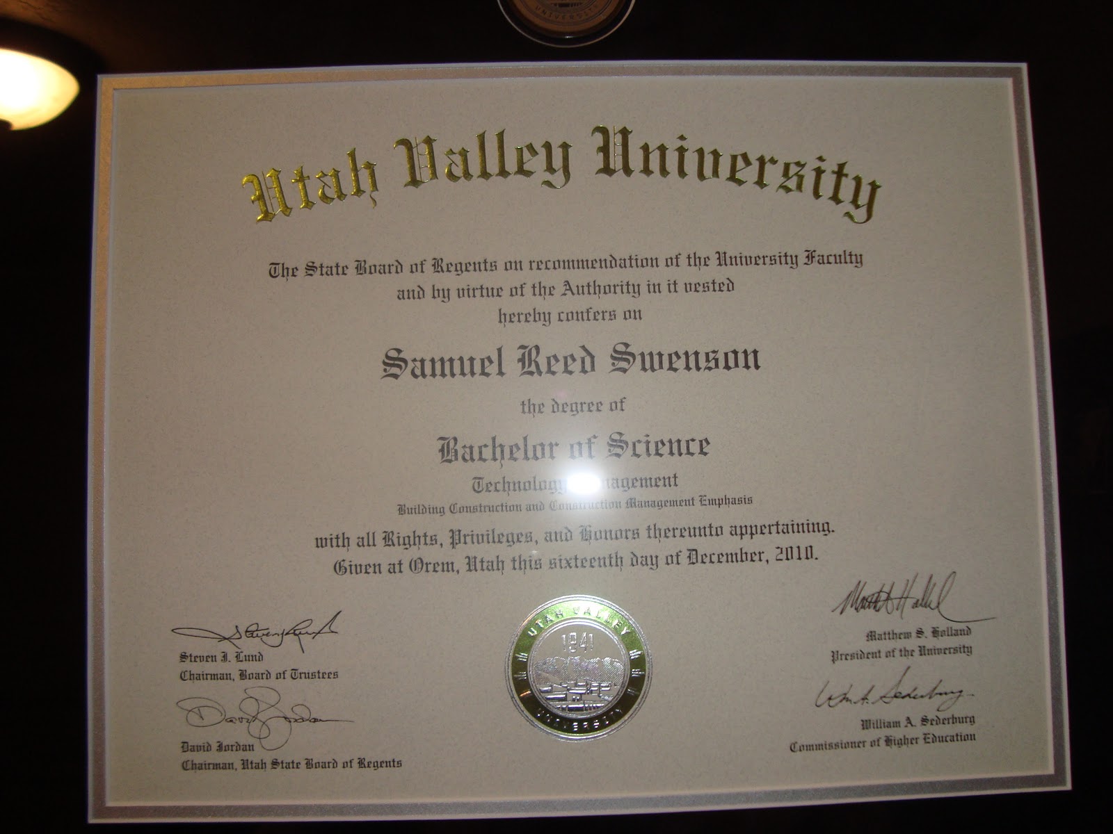 Sam, Natalie and Hailey Swenson: Utah Valley University Graduate