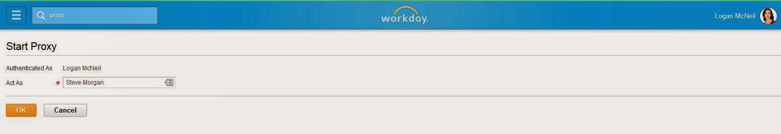 A blog about learning Workday HCM: Proxy access in Workday