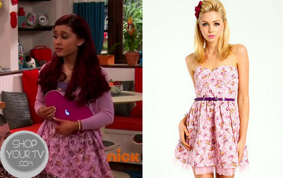 Sam & Cat: Season 1 Episode 7 Cat's Pink Floral Bustier Dress | Shop ...