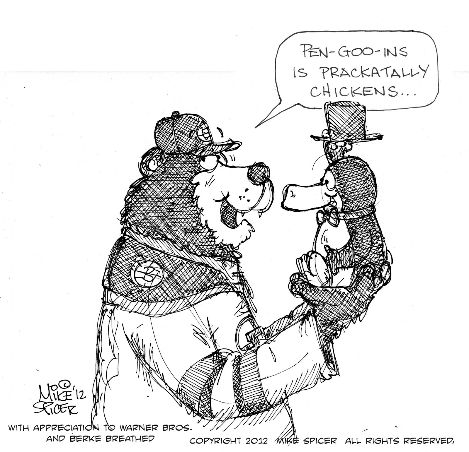 Mike Spicer Cartoonist / Caricaturist.: Bruins vs Pittsburgh Feb. 4, 2012.