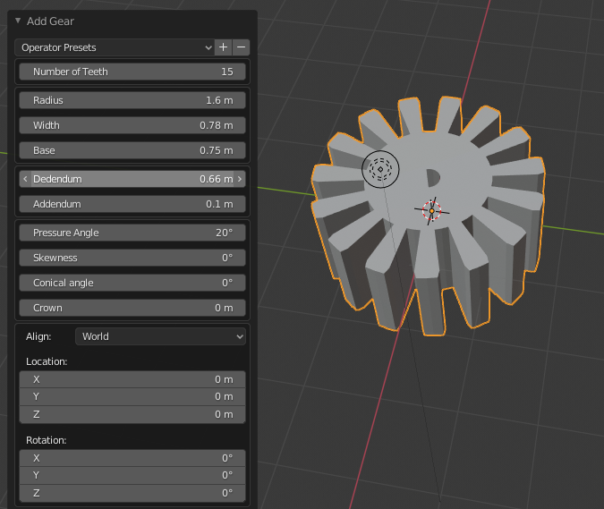 hawksnowlog: blender 2.82 で Extra Objects を使ってギアを簡単に作成する