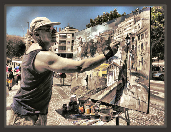 Un pintor pintando - Imagui