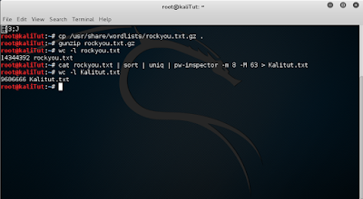 Password dictionary - KaliTut