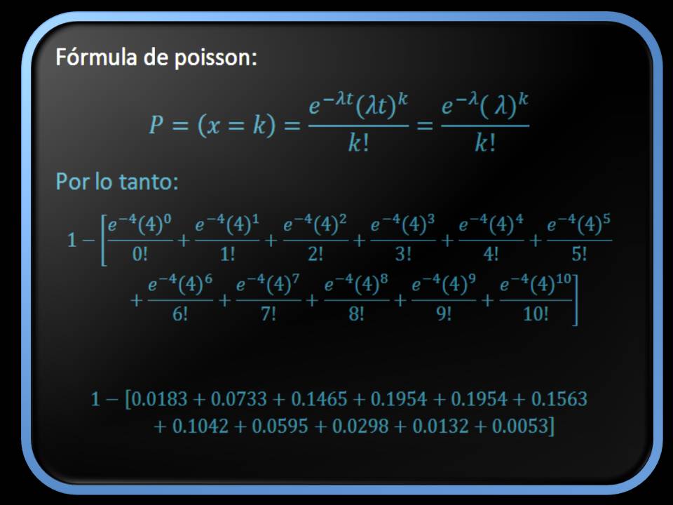Ejercicios de Matemáticas: DISTRIBUCION DE POISSON