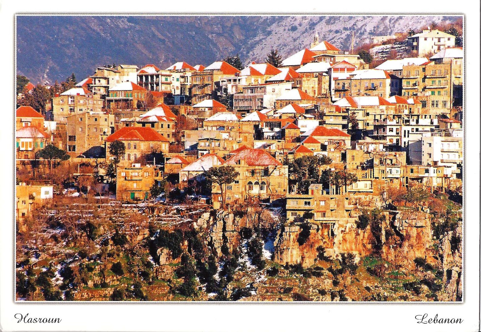 A Journey of Postcards: From the edge of the Qadisha Valley: city of ...