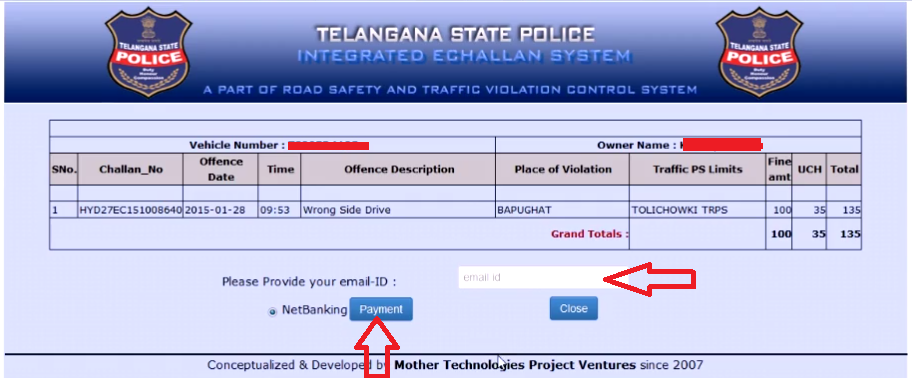 Hyderabad Traffic e challan | Status and Pay Traffic E-Challan Online ...