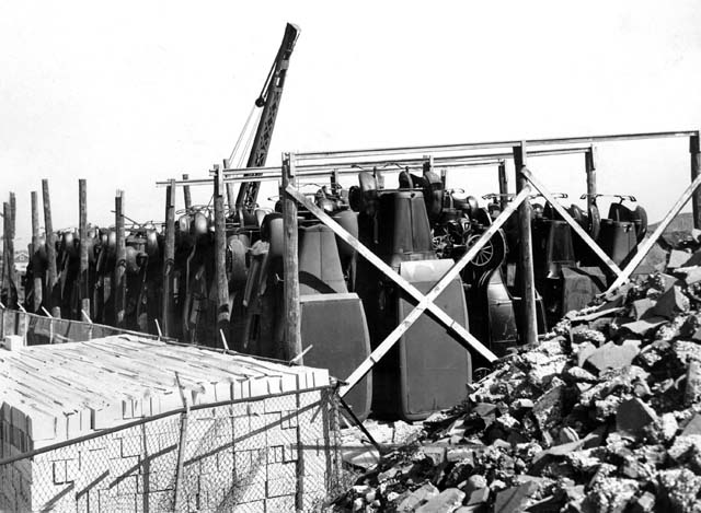 Just A Car Guy: Barney Pollard car collection, many were stacked on end..