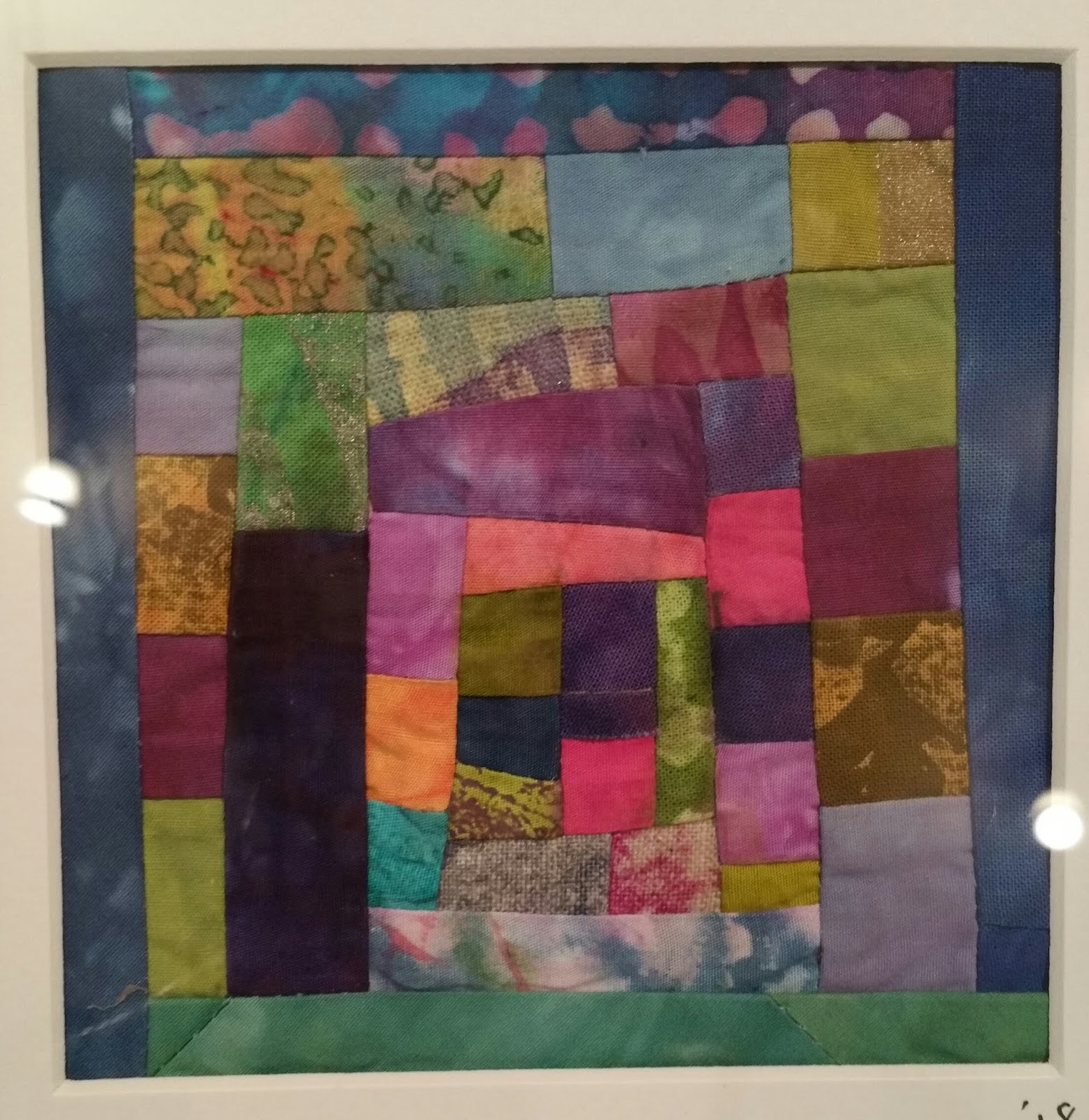 sew sew art: Mini Quilts Framed for the Art Show and Sale