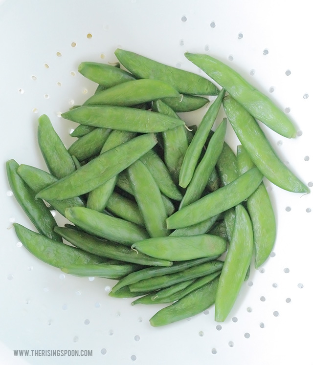 Sugar Snap Peas with Onion, Garlic & Orange Zest | The Rising Spoon