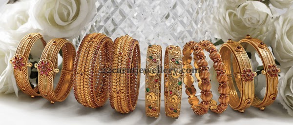 Antique Bangles and Kada Designs - Jewellery Designs