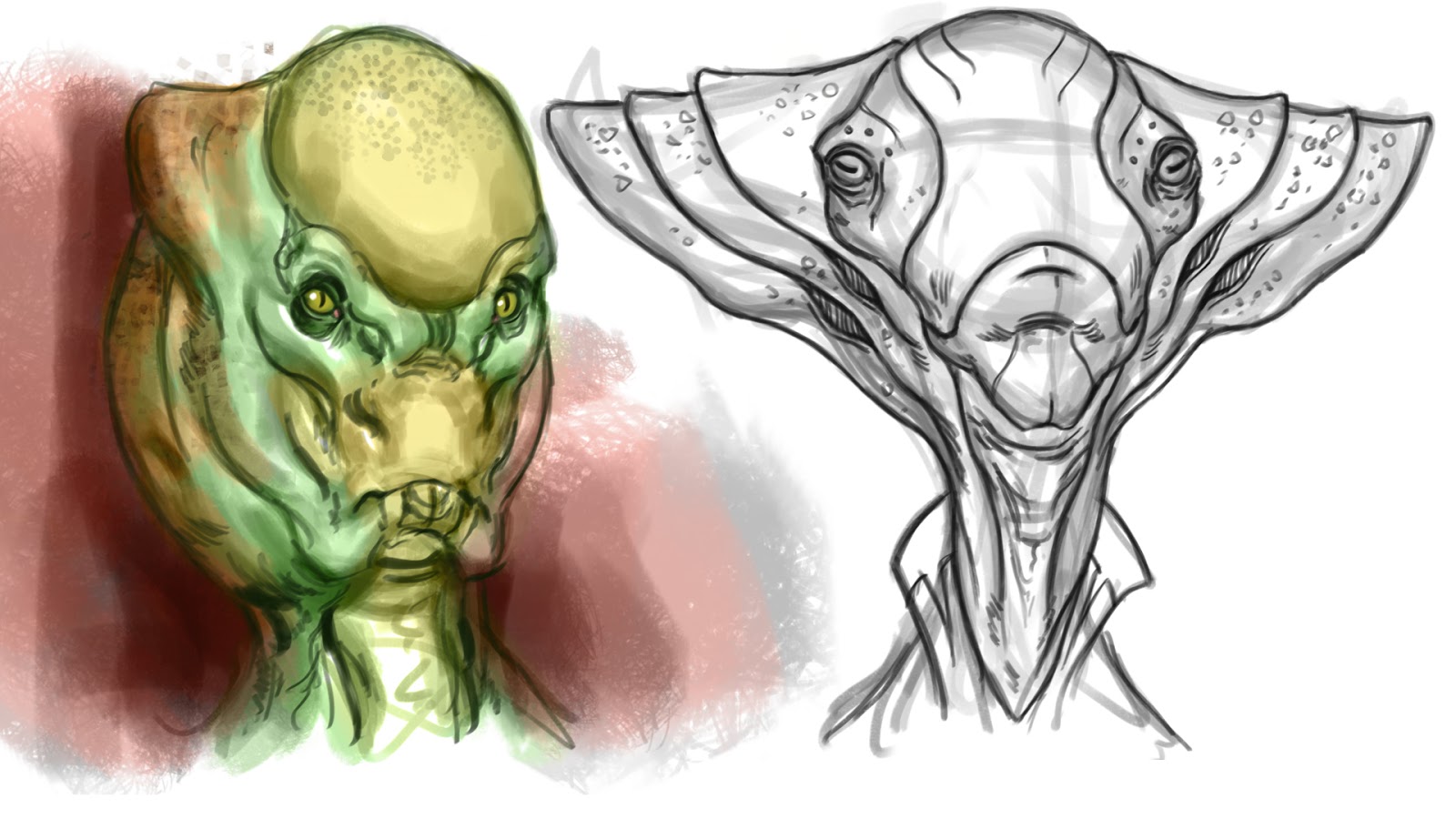 Julian's Work: Aliens and Creature Sketches