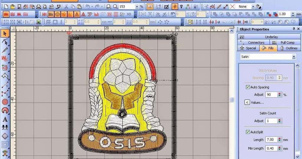 Desain Bordir: download logo osis SD SMP SMA format EMB