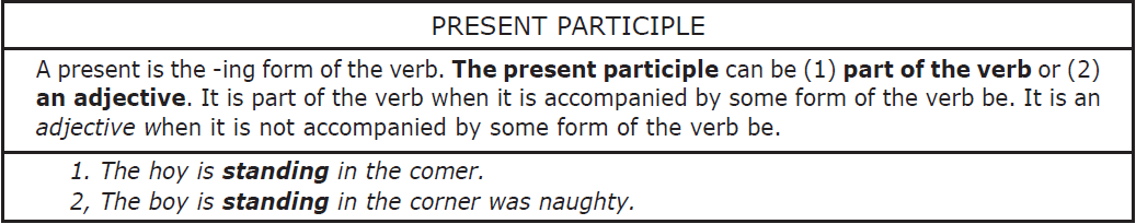 Enjoy 2 Learn English: PRESENT PARTICIPLES: The meaning and the Using