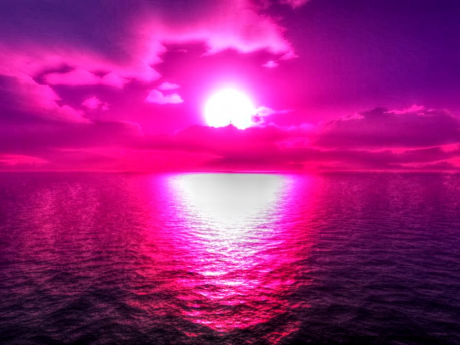 Purple Ocean Sunset | Wallpapers Gallery