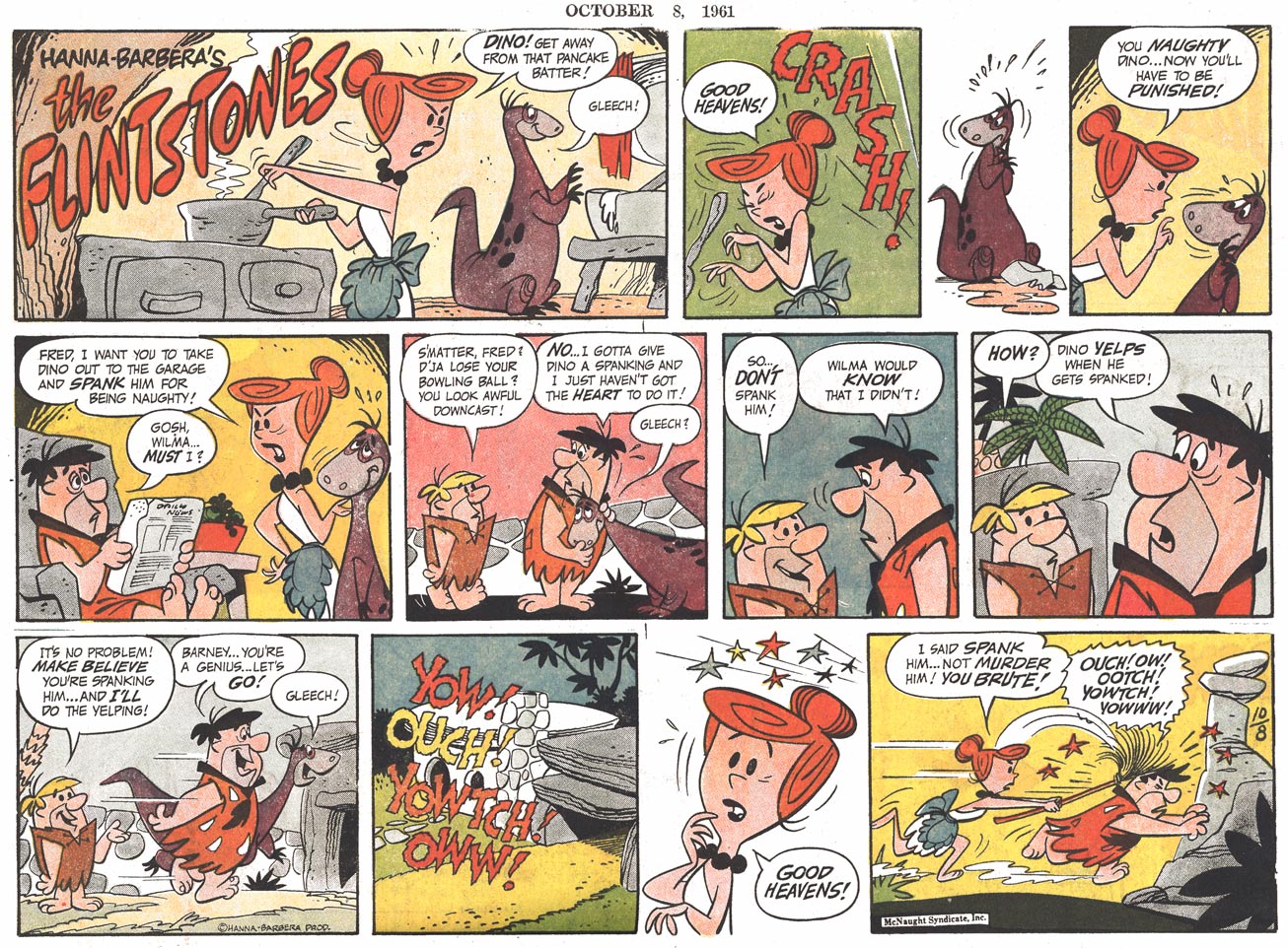 Yowp Flintstones Sunday October 1961