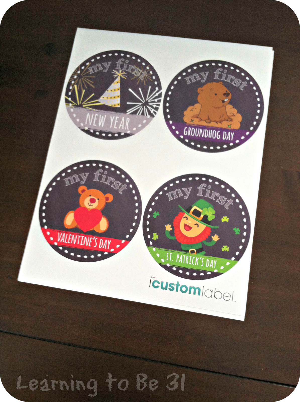Learning to Be 31: Baby Gift: First Holiday Stickers