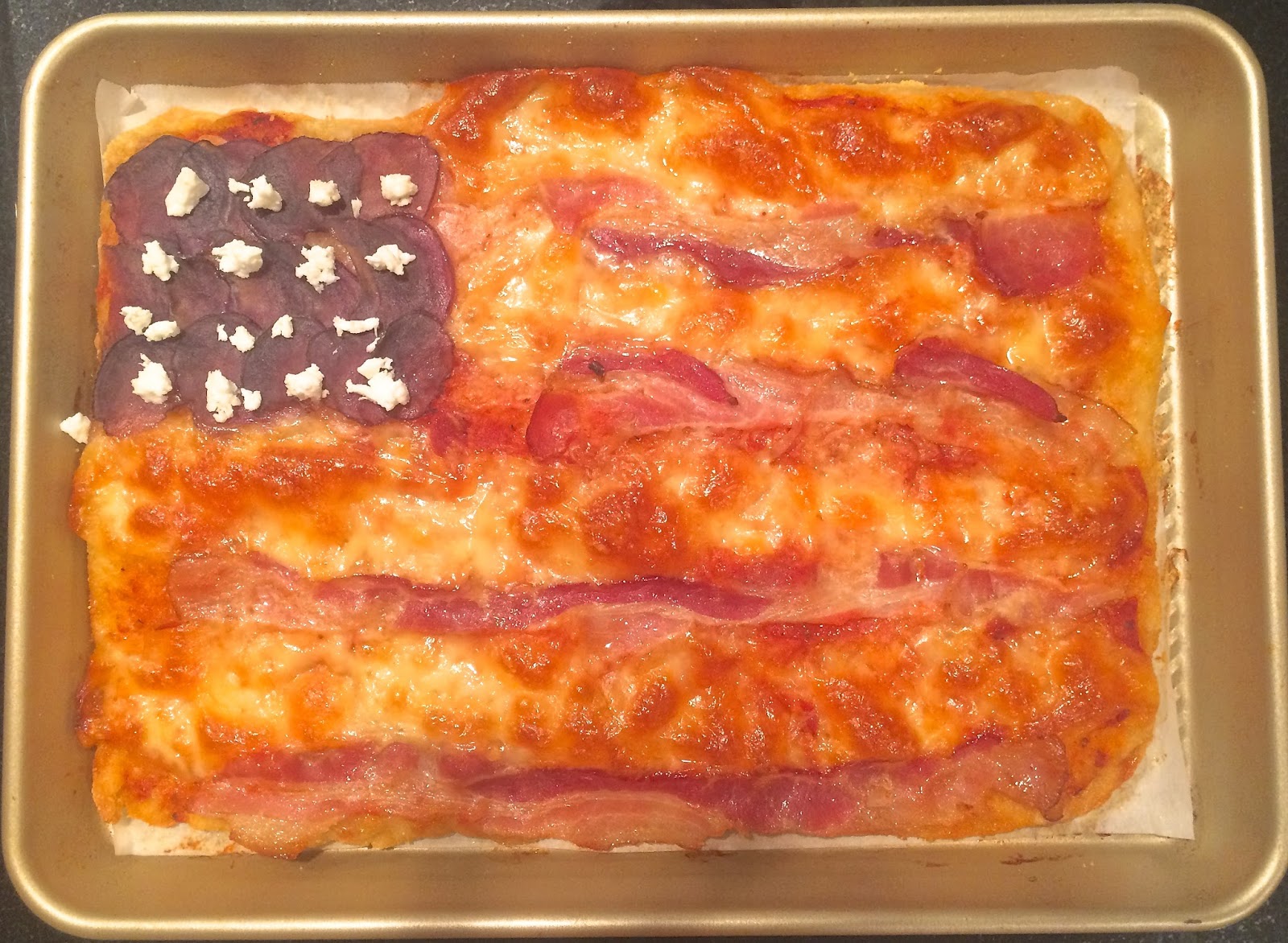 siriously delicious: Bacon American Flag Pizza