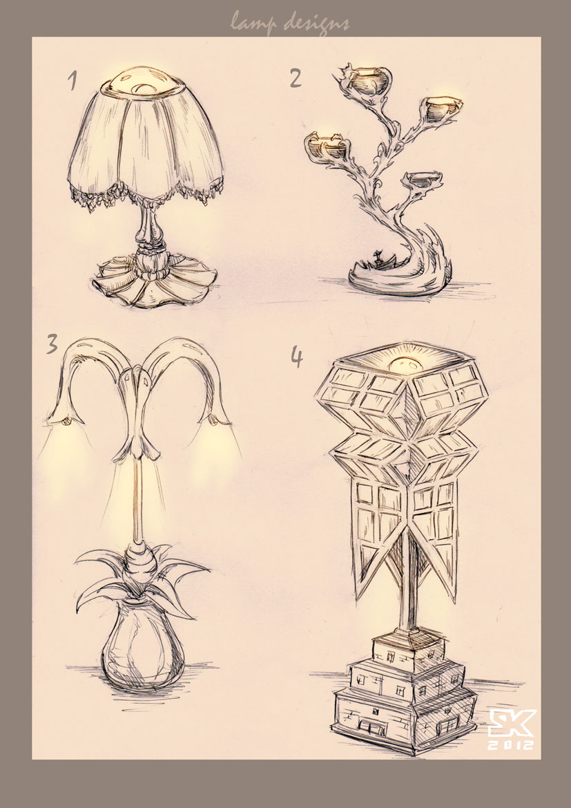 Sunil Kainth - Sketchblog: Initial prop designs, a princess interior ...