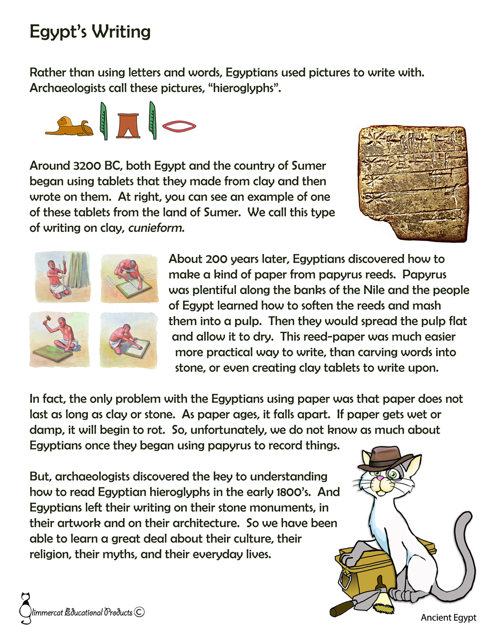 Glimmercat Education: Let's Do Hieroglyphs