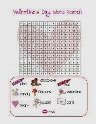 Top 10 Valentine Word Search from ELS - for teaching