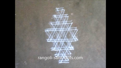 Rangoli - 2 lines kolam