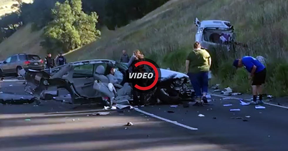 Chevy Impala Sliced In Half In Shocking Accident, Yet All Are Alive