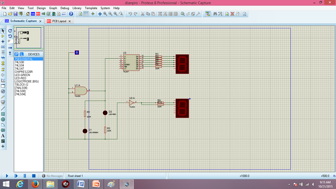 WELCOME TO MY BLOG: Rangkaian Logic Probe Dalam Bentuk Proteus
