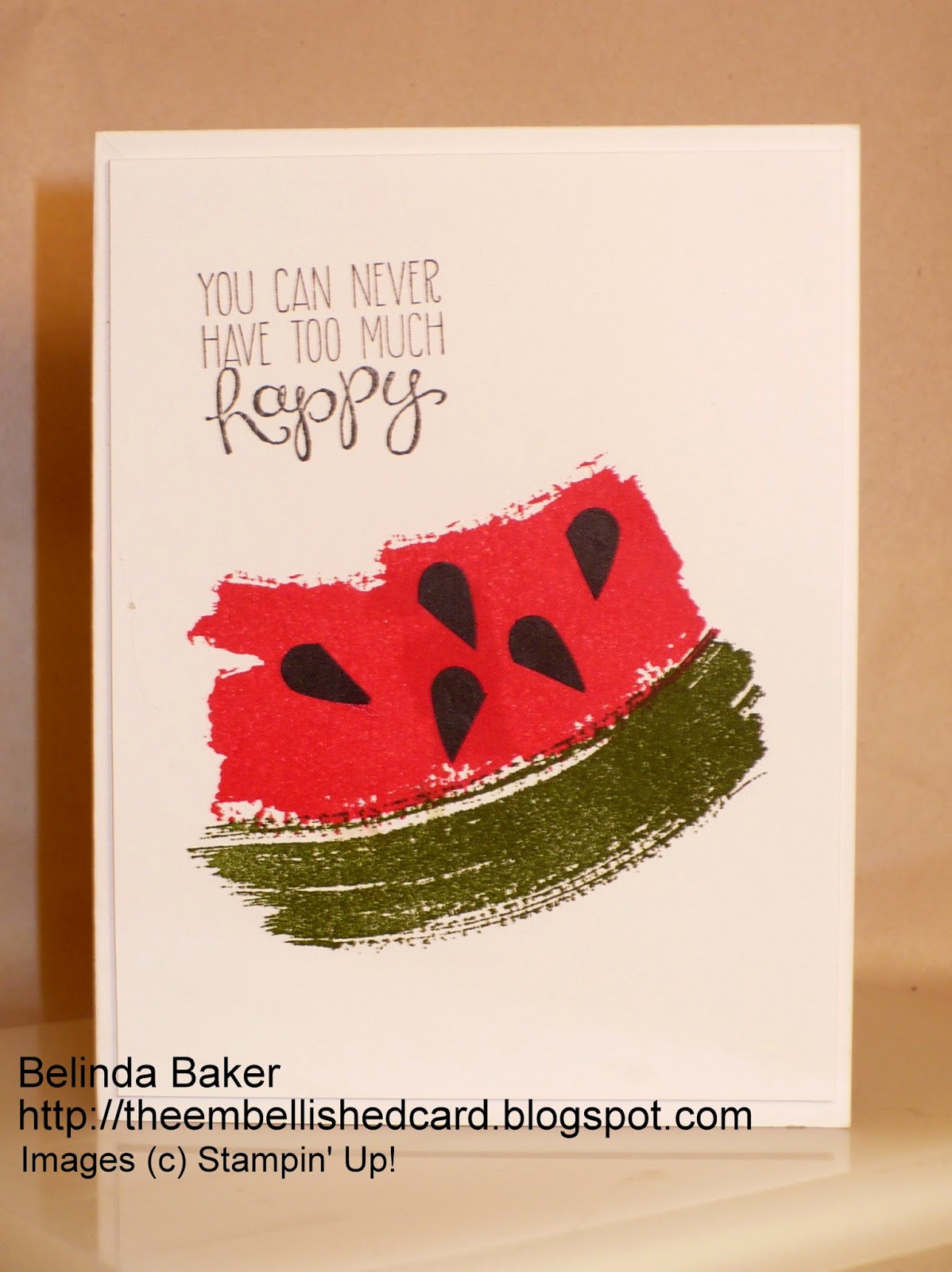 The Embellished Card: Happy Watermelon