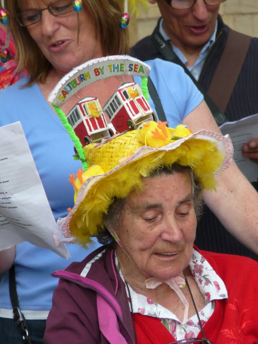 Saltburn by the Sea: Easter bonnets - complete with frills!