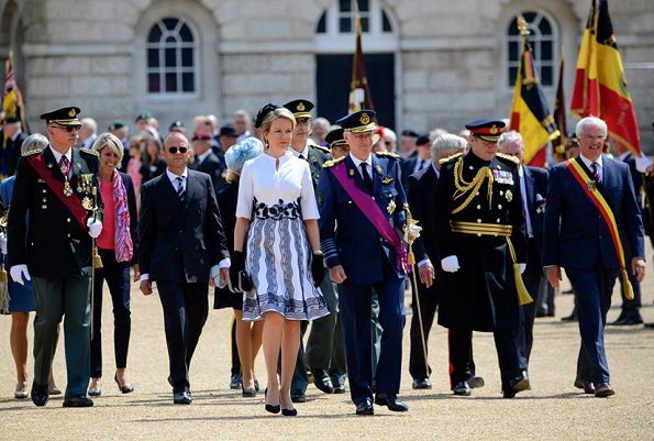 King Philippe and Queen Mathilde attended the Belgian Parade in London
