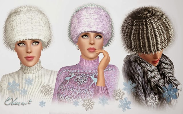 My Sims 3 Blog: Hairstyle with Fur Hat by Olesmit
