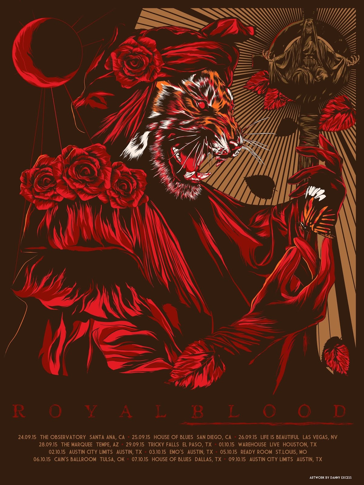 INSIDE THE ROCK POSTER FRAME BLOG: Danny Excess Royal Blood Southwest ...