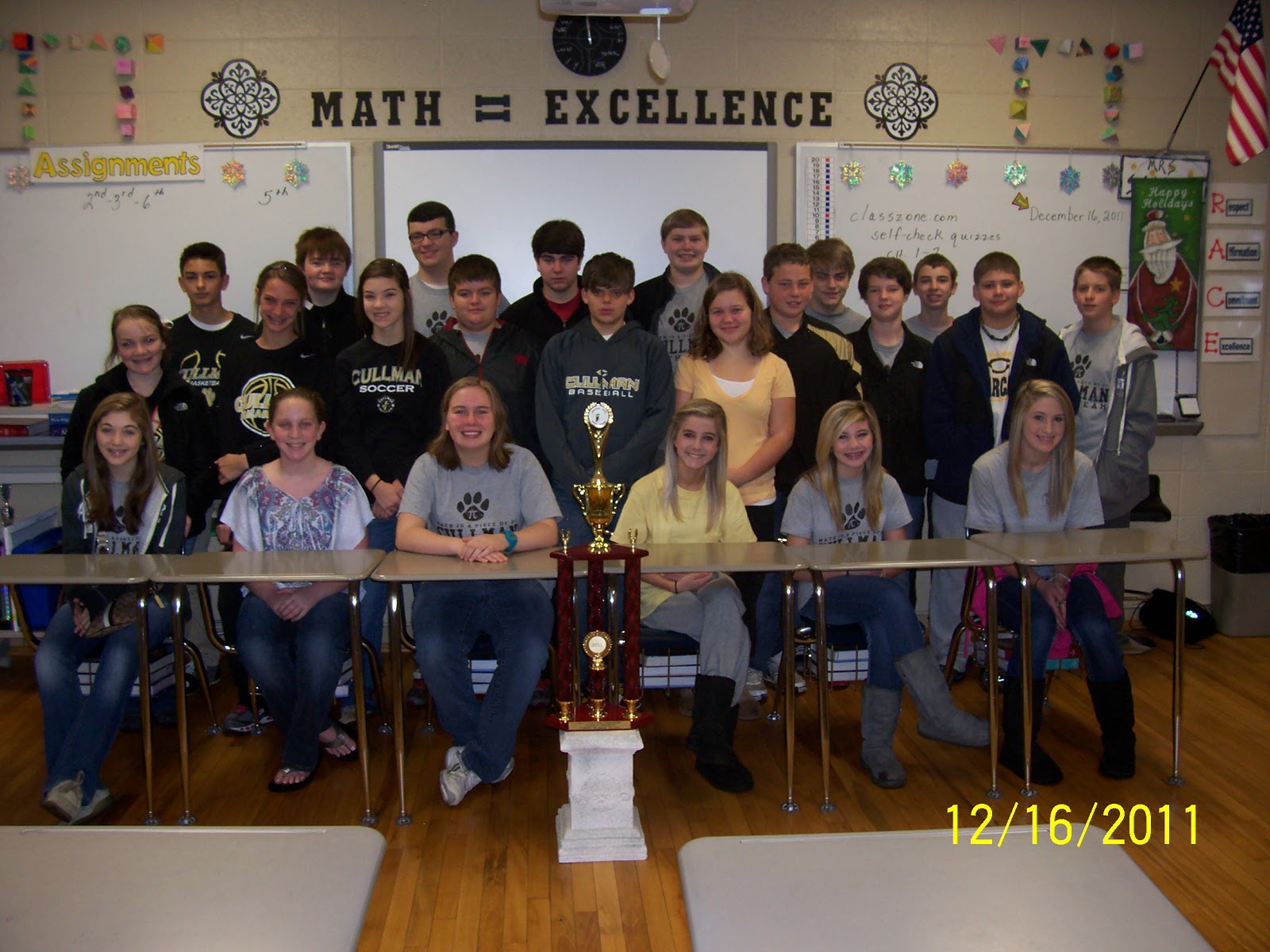 Cullman Middle Math Teams: December 2011