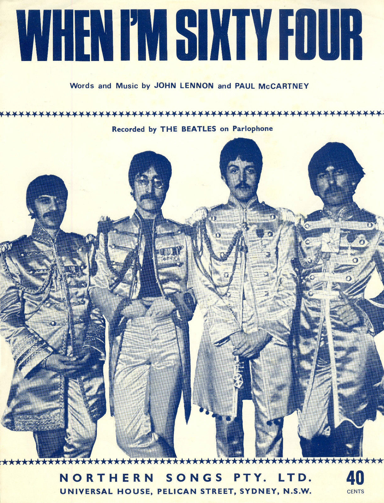 Pop '67!: Beatles "When I'm 64" sheet music and Sgt. Pepper poster
