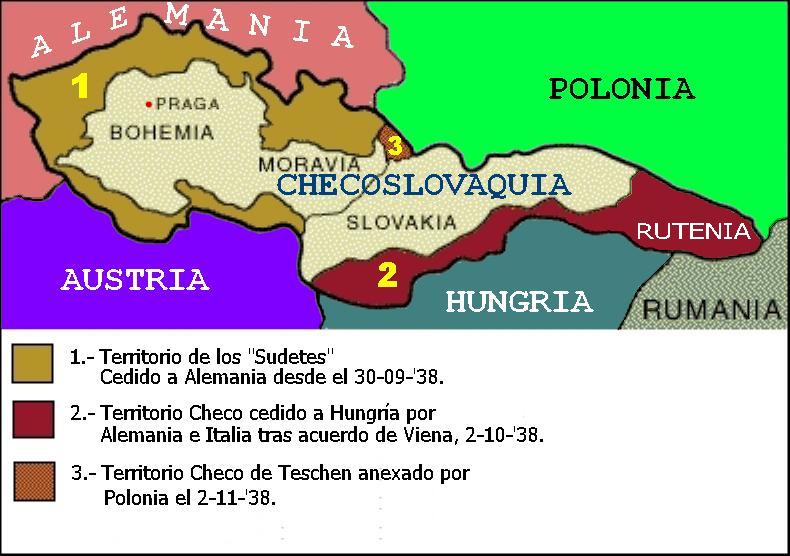 Mapa Crisis de los Sudetes | Maps | Pinterest