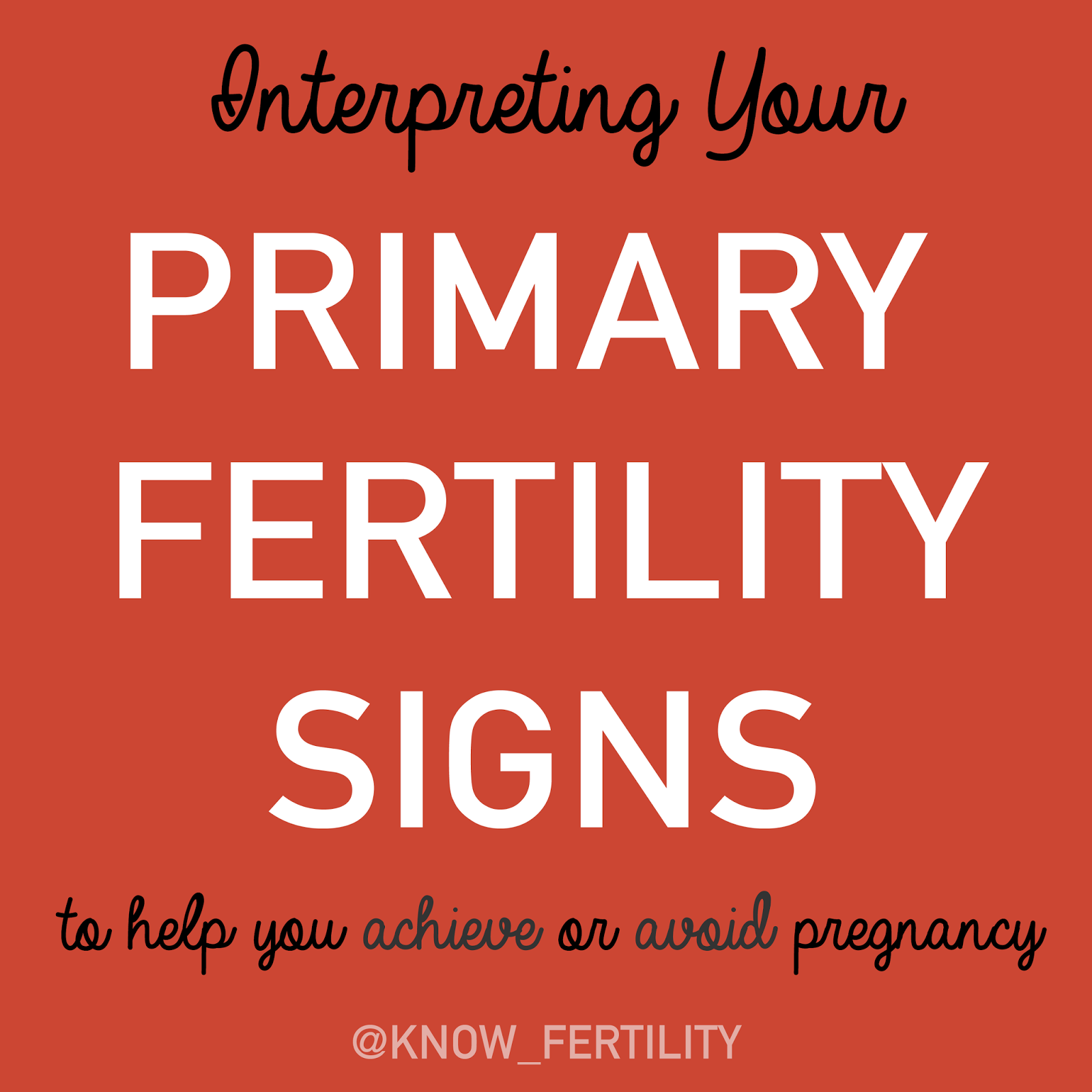 BIG HUG LITTLE KISS: Interpreting Your Fertility Signs