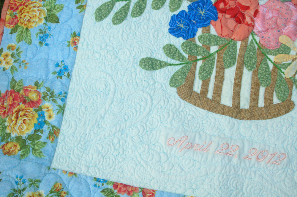 Stitchnquilt: A Flower Basket Quilt for Juliet Rose