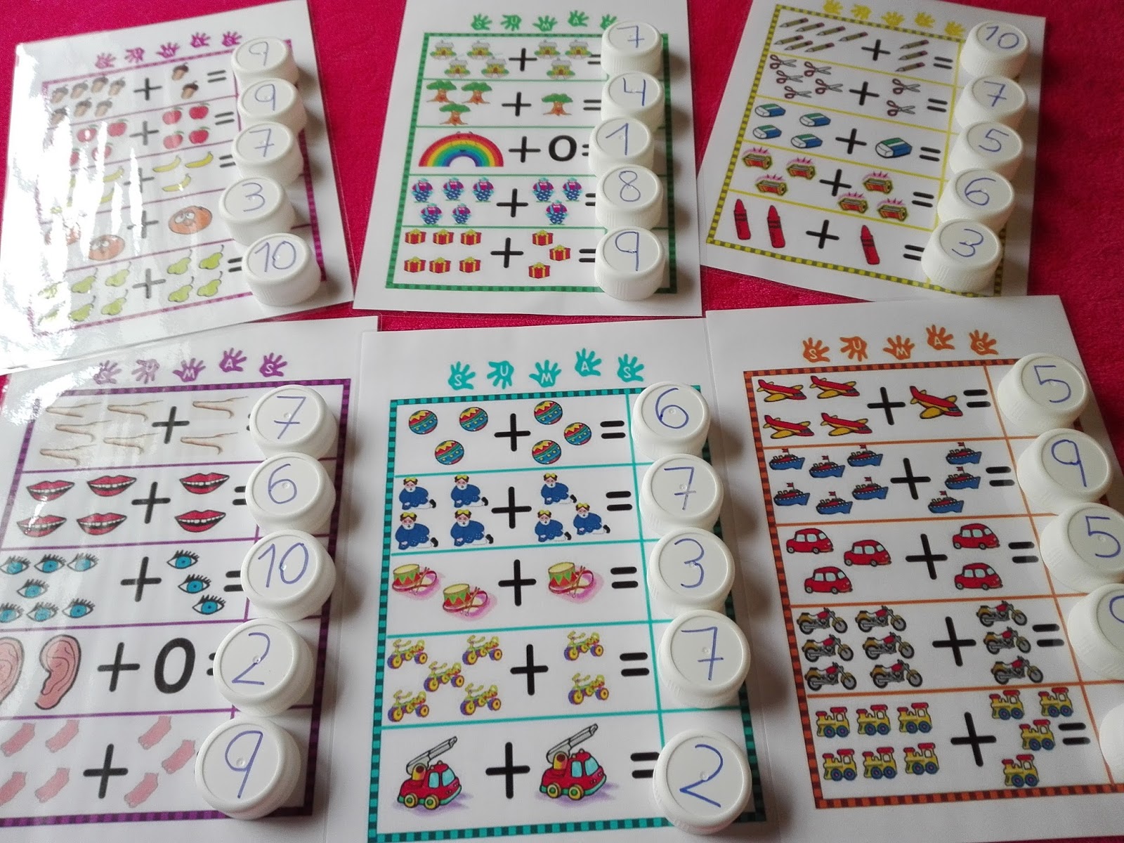 Trabajando en Educación Infantil: Juego de las sumas