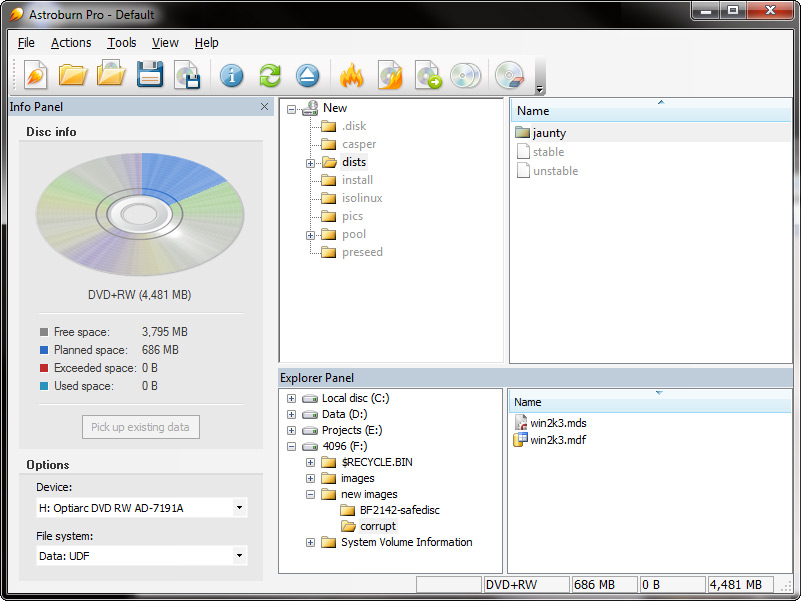 PlaySoftRa: Astroburn Pro. CD, DVD and Blu-ray burning software.