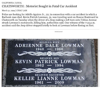 Burbank High Blog: RIP Kellie Lowman, BHS '79 and Kevin Lowman, BHS '81