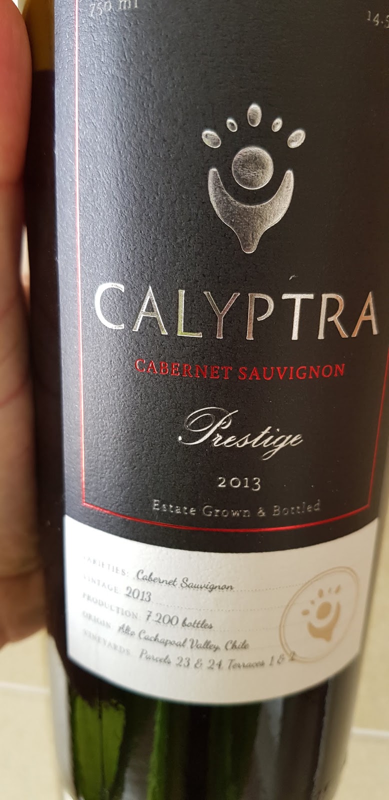 Vinho e o que mais...: Calyptra Prestige Cabernet Sauvignon 2013