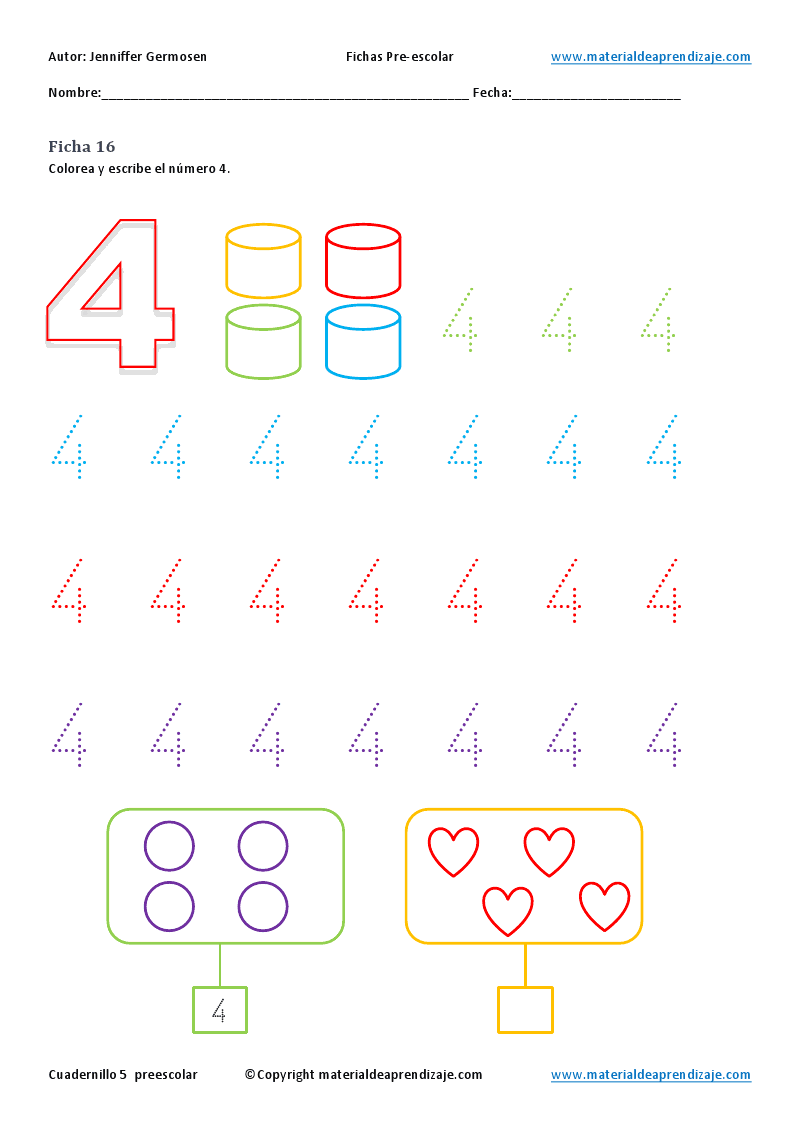 Material educativo para maestros: Actividades número 4