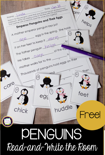 Primary Inspiration: Penguins Read the Room Freebie