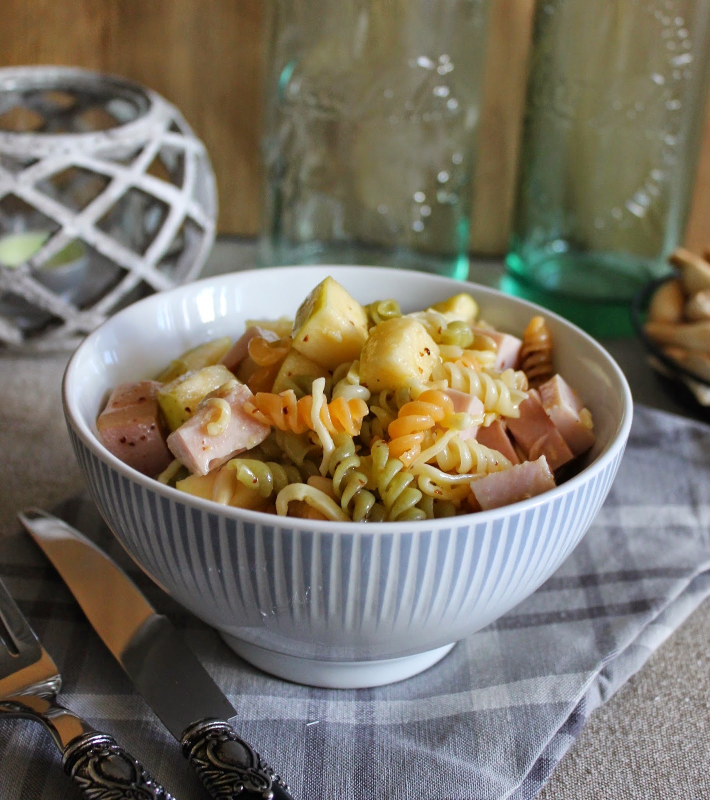 PRINCIPIANDO EN LA COCINA: Ensalada de pasta con pavo, manzana y ...