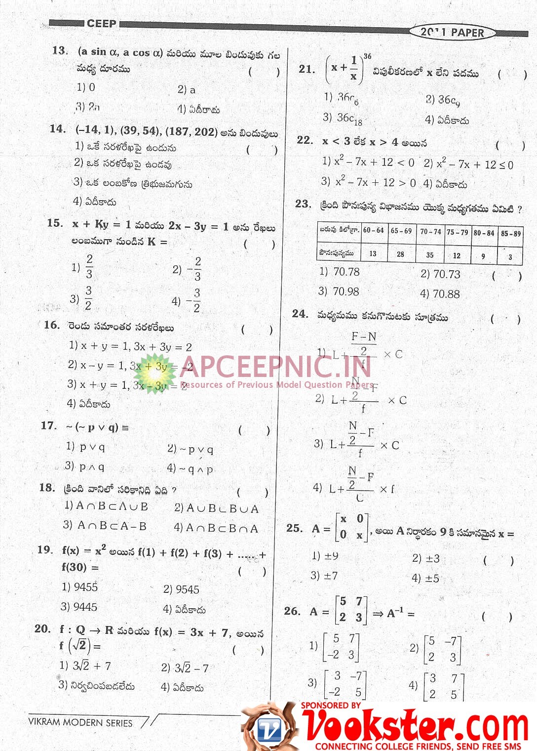 APCEEP - Previous Model Question Papers for EEE,ECE, CSE, CIVIL ...