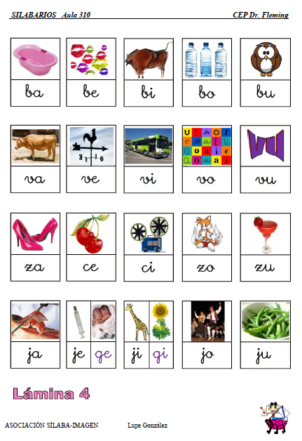 Recursos TIC para un aula PT en Galicia: Lectura de sílabas 4